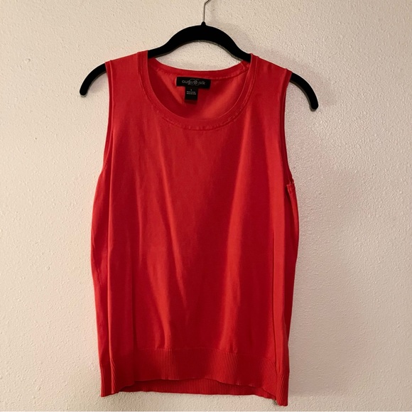august silk | Tops | August Silk Orange Red Tank | Poshmark